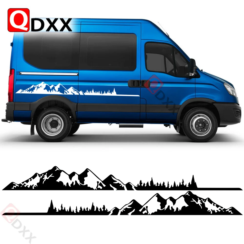 For-IVECO-DAILY-Camper-Van-4PCS-Car-Door-Side-Stickers-Motorhome ...