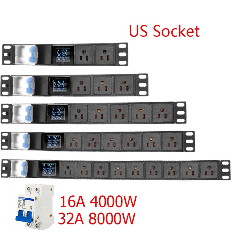 PDU-Power-Strip-Distribution-Unit-16-32A-air-switch-2-8-Way-3Pin-USA ...
