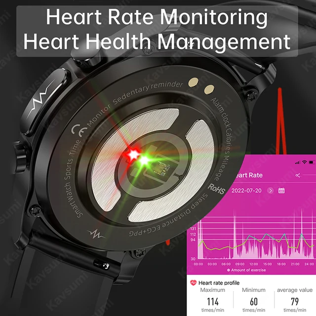 New Blood Glucose Smart Watch Men ECG Blood Pressure Body Temperature ...