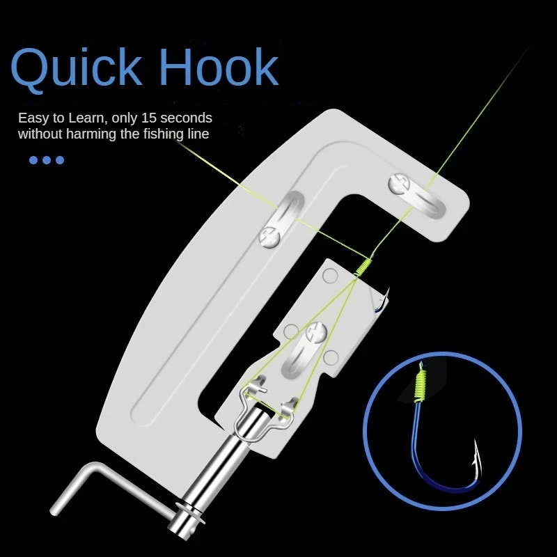 Fast-Aluminum-Alloy-Automatic-Fishing-Line-Hook-Tier-Machine-Quick-Double-headed-Needle-Knots ...