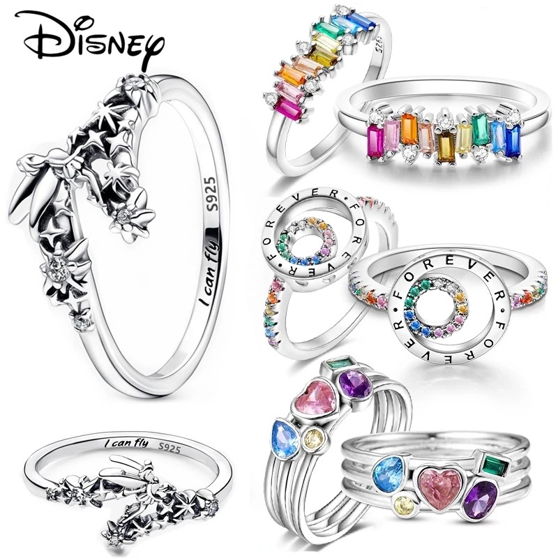 925-Sterling-Silver-Disney-Tinker-Bell-Sparkling-Ring-for-Women-925 ...