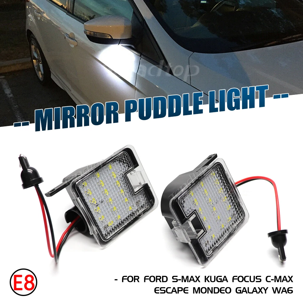 2Pcs-LED-Under-Side-Mirror-Puddle-Light-For-Ford-Focus-3-Escape-3 ...