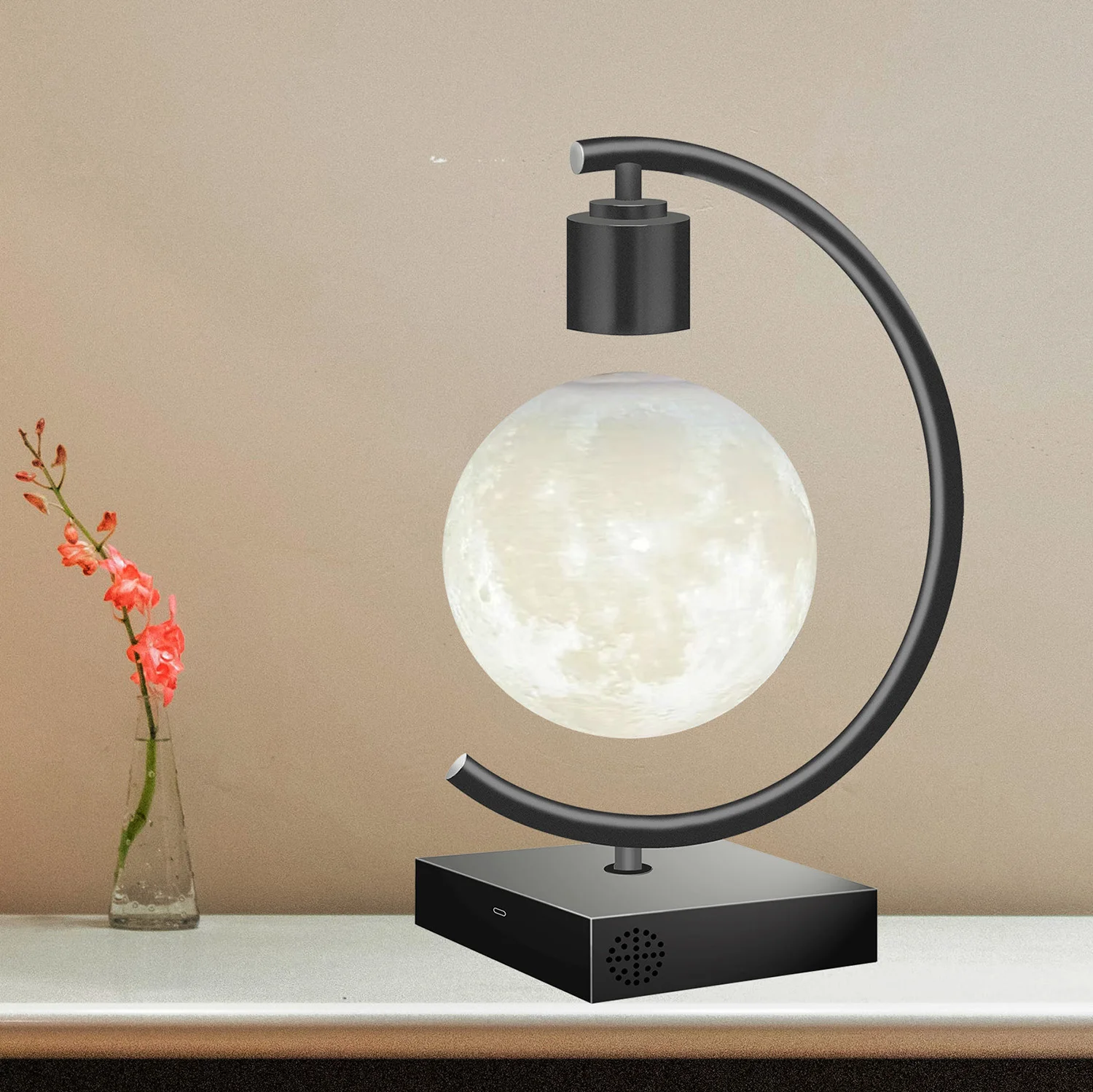 New-Magnetic-Levitating-Moon-Lamp-Floating-Levitation-LED-Light-Bulb-Table-Lamps-with-18W-Fast ...