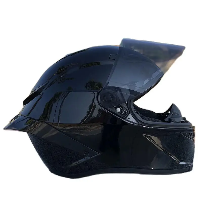 Black Bright Color Helmet Motorcycle Full Face Casco Casque Gpr Spoiler ...
