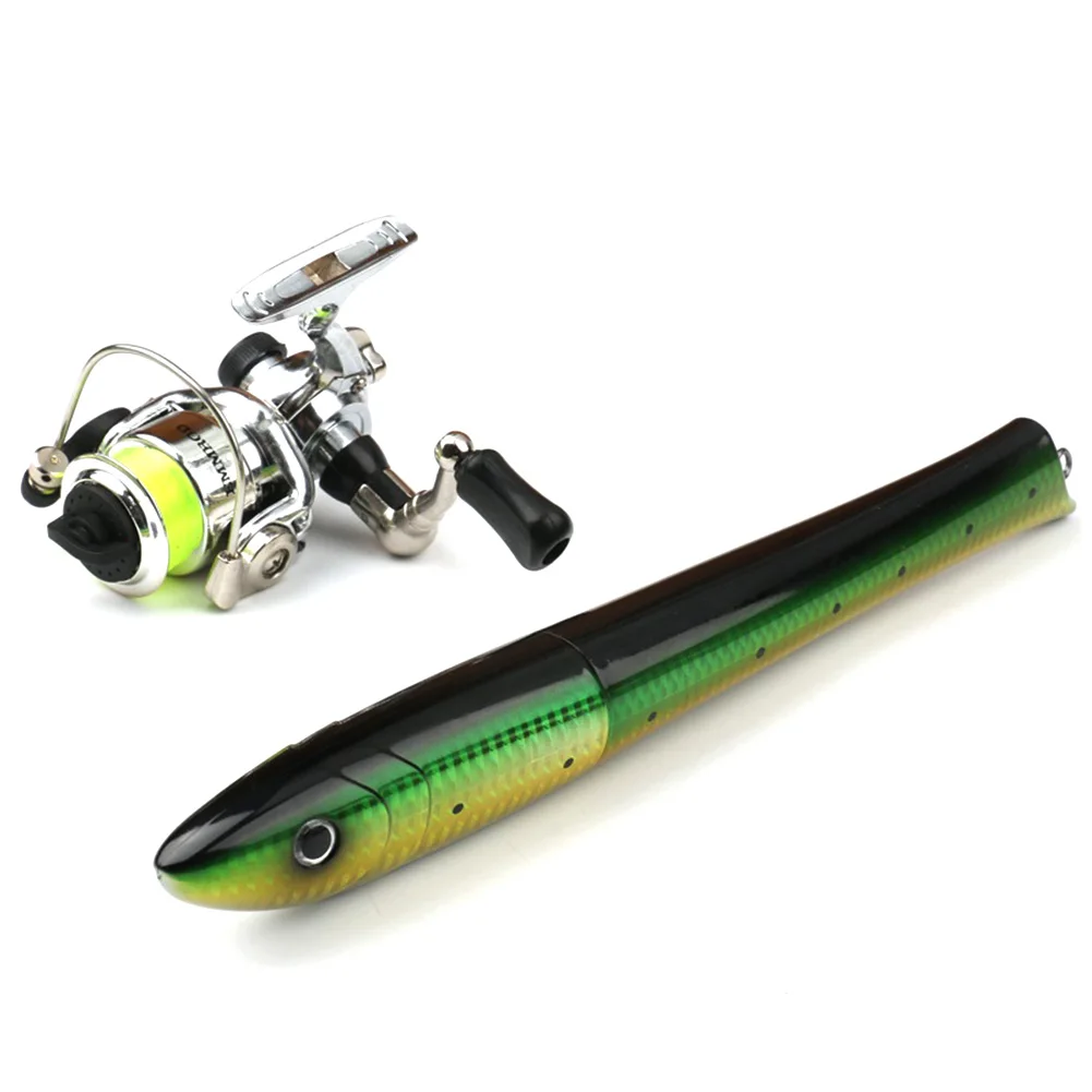 Portable-Fish-Shaped-Fishing-Rod-with-Reel-Telescopic-Mini-Pocket-Pen ...