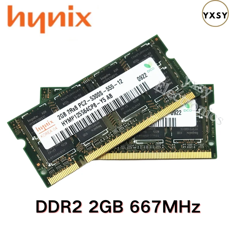 Hynix Notebook Memória portátil DDR2 2GB 2Rx8 PC2 6400S Laptoop RAM 2G ...