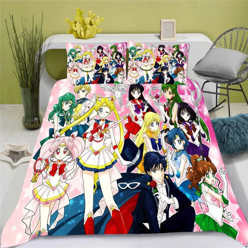 Anime Sailor Moon Cartoon Quilt Cover Cute Printing Duvet Home ...