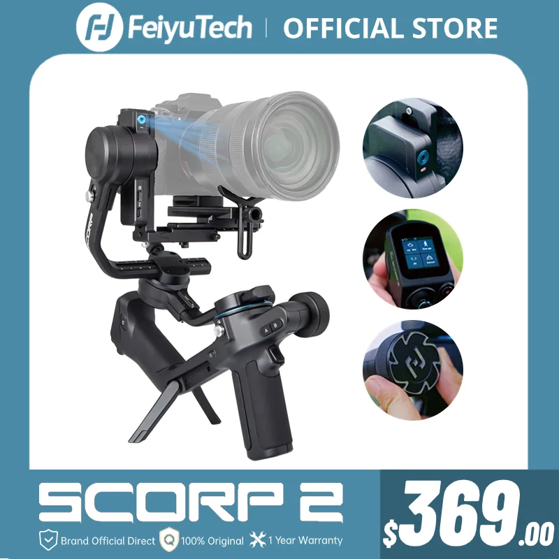 FeiyuTech-SCORP-2-Official-Camera-Gimbal-Stabilizer-Built-in-AI-Tracker ...