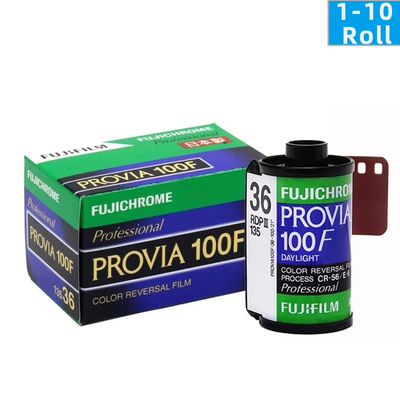 1/3/5/10 Rolls Original Fuji Provia 135 Color Reversed Film RDP3 100F 135 Positive Film（Expiry ...