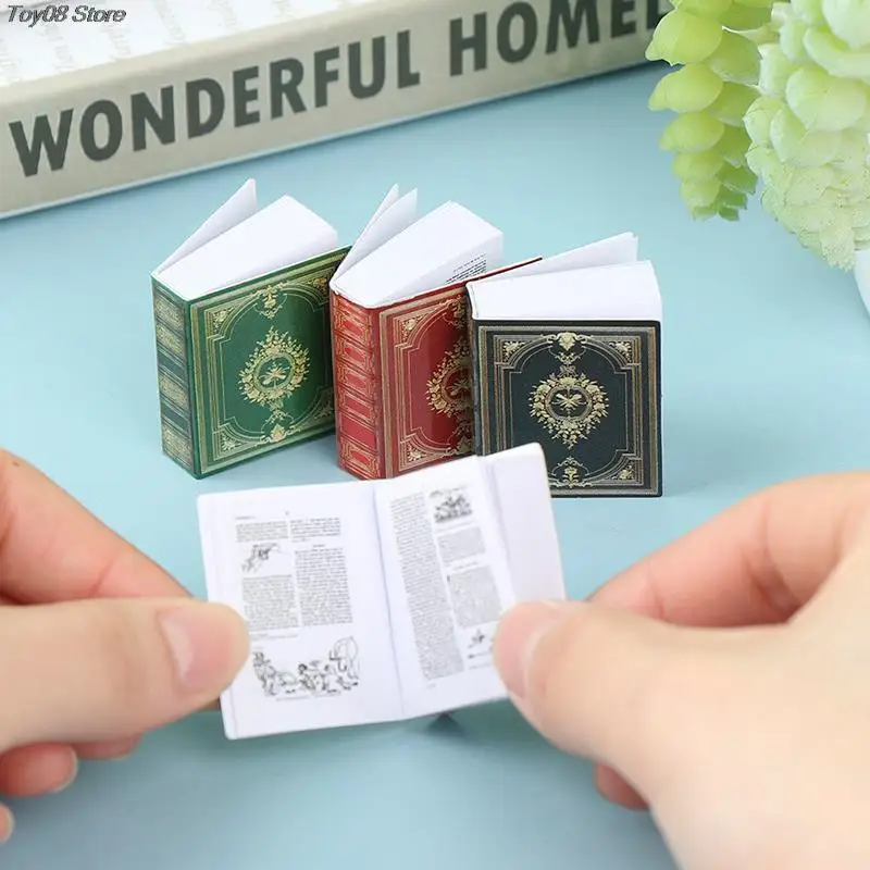 5Styles1-12-Dollhouse-Miniature-Book-Classic-Flip-Book-Model-Scene ...