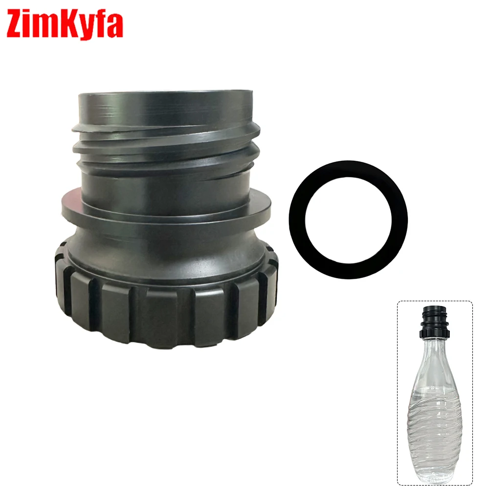 Black Quick Connect Soda Bottle Adapter for Soda Crystal 0.7L Glass ...