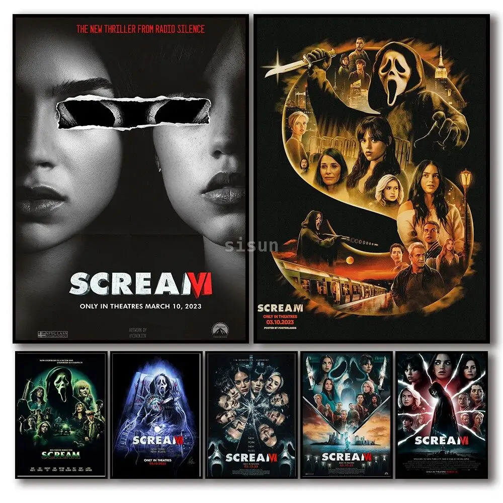 Scream-Horror-Movie-Poster-Jenna-Ortega-Aesthetic-Wall-Art-Canvas-Print ...