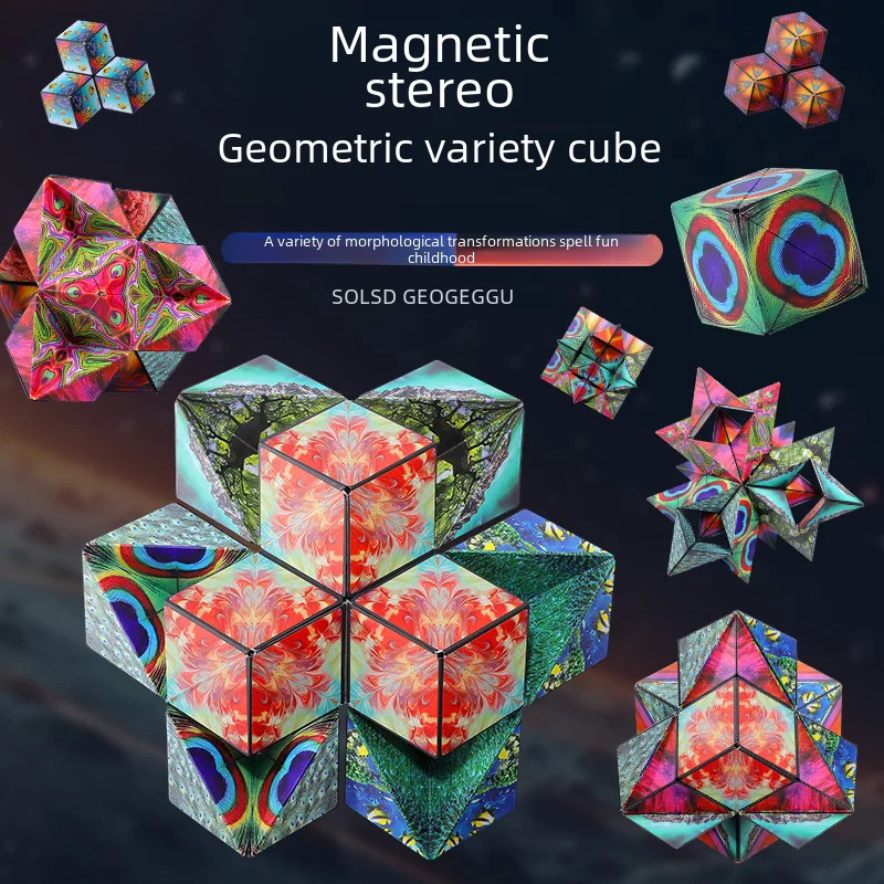 3D-Geometric-Magnetic-Cube-Children-Educational-Stress-Relief-Gift ...