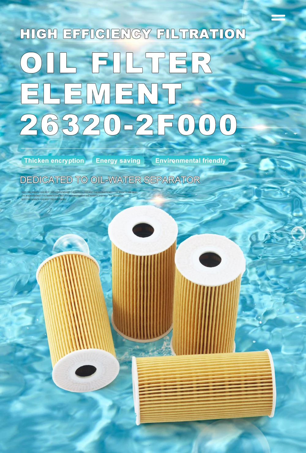 10 pièces - Filtre à huile pour KIA New Sorento 2.0T Hyundai ...