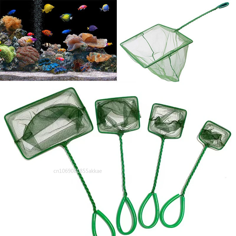 Portable-Fish-Net-Long-Handle-Square-Aquarium-Accessories-Fish-Tank ...