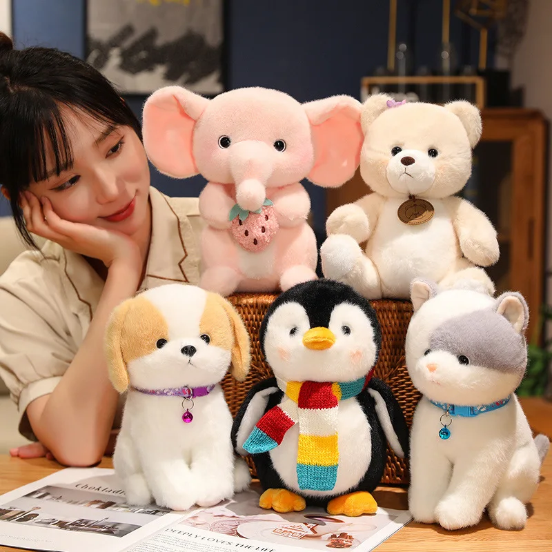 Animals-Simulation-Sweet-Dog-Pig-Cat-Bear-Plush-Toy-Soft-Cartoo-Plush ...