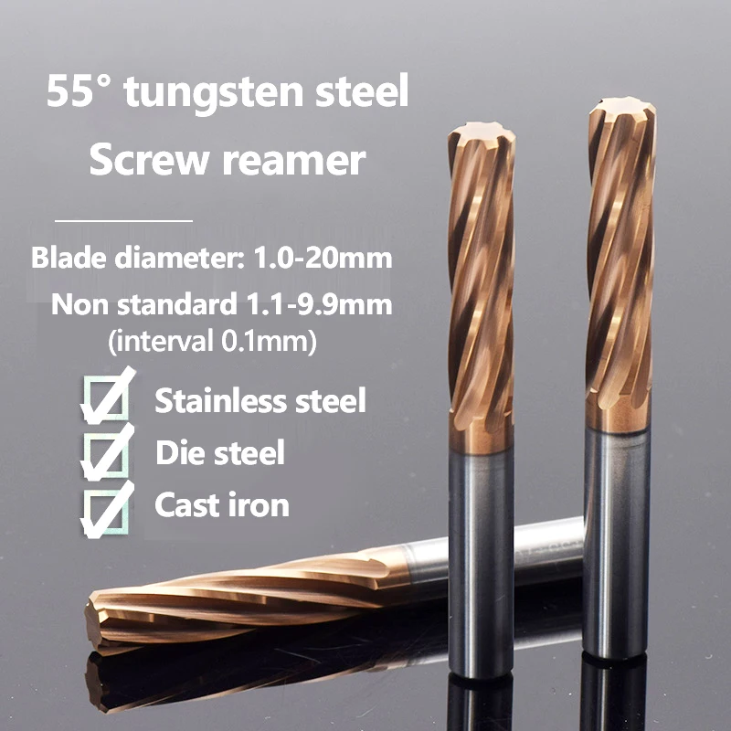Tungsten-Steel-Reamer-Straight-Groove-Reamer-2-3-4-5-6-7-8-20mm-H7 ...
