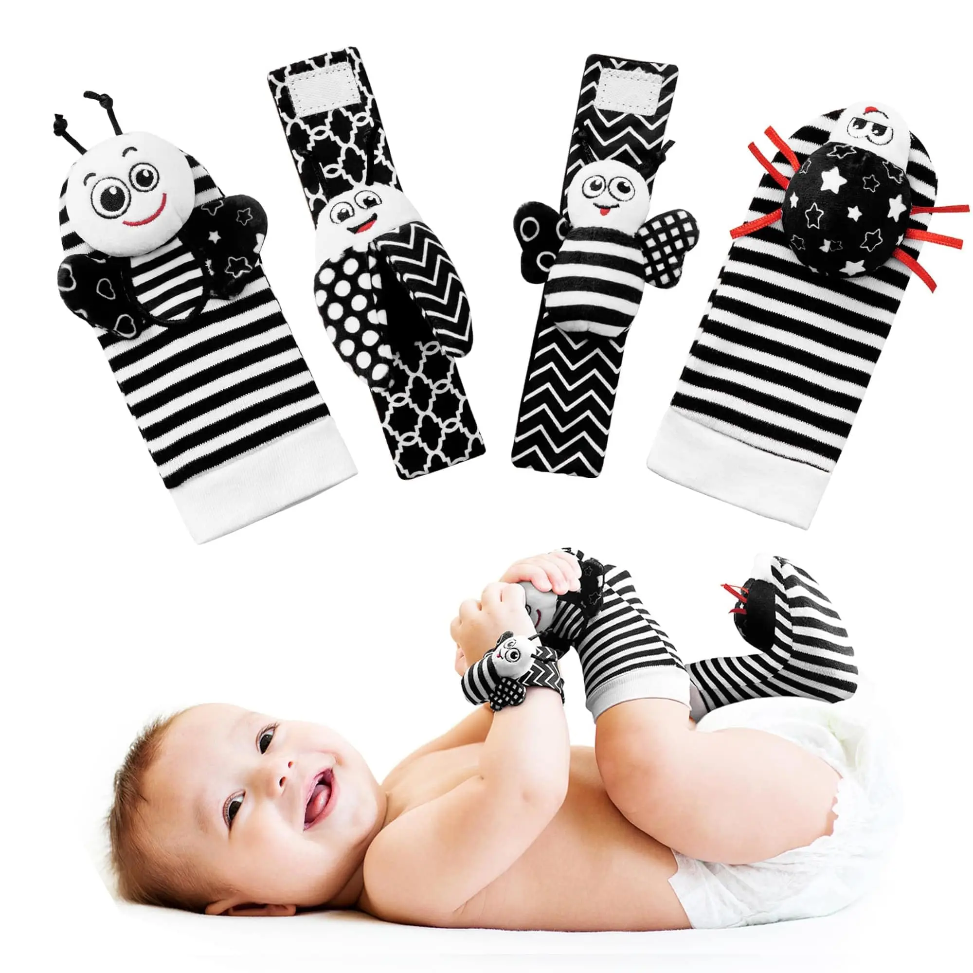 1 Set Baby Rattles Toys Infant Toys 0-6 Months Cute Stuffed Animals ...