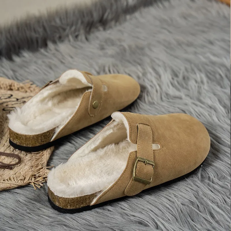 Zuecos-forrados-de-piel-Comwarm-para-Mujer-y-hombre-zapatillas-de ...