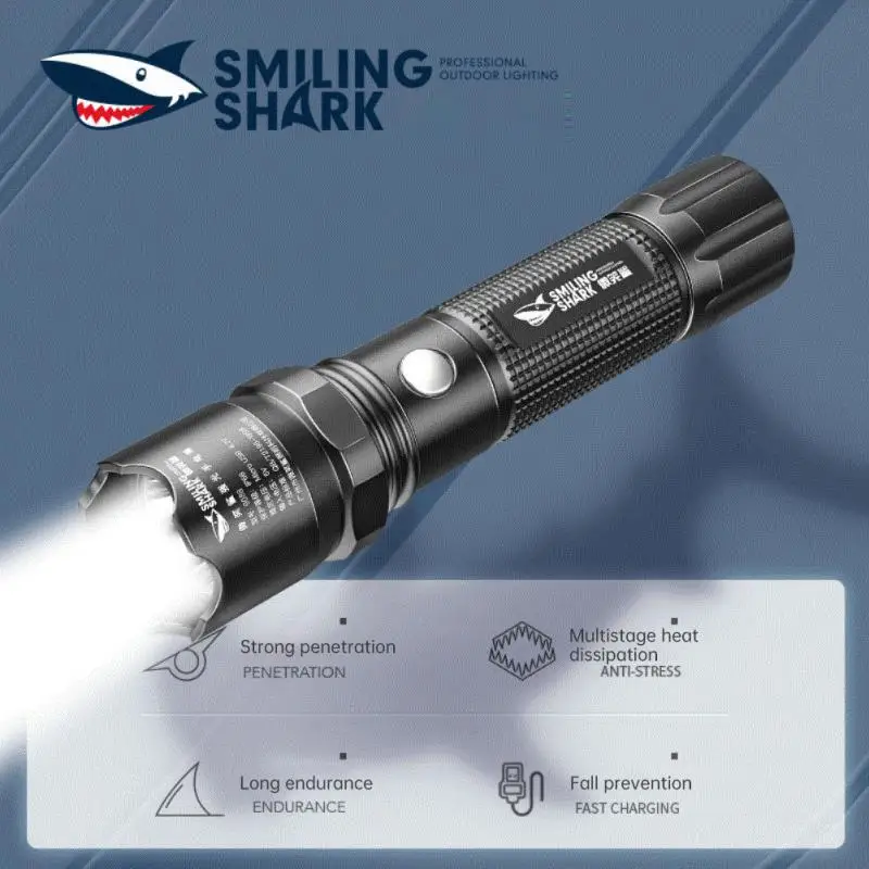 Outdoor-LED-Flashlight-USB-Rechargeable-Emergency-Lamp-Portable-High ...