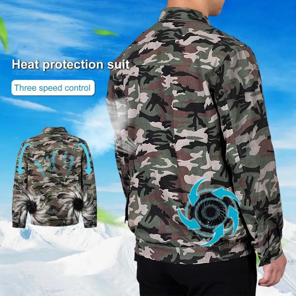 1-Set-Cooling-Fan-Jacket-Three-Gear-Adjustable-Sun-Protection-Polyester ...