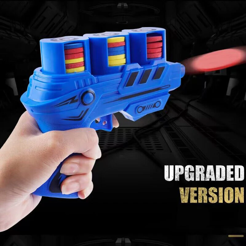 Foam Disc Launcher Disk Shooter Toy Children Flying Saucer Guns Outdoor ...