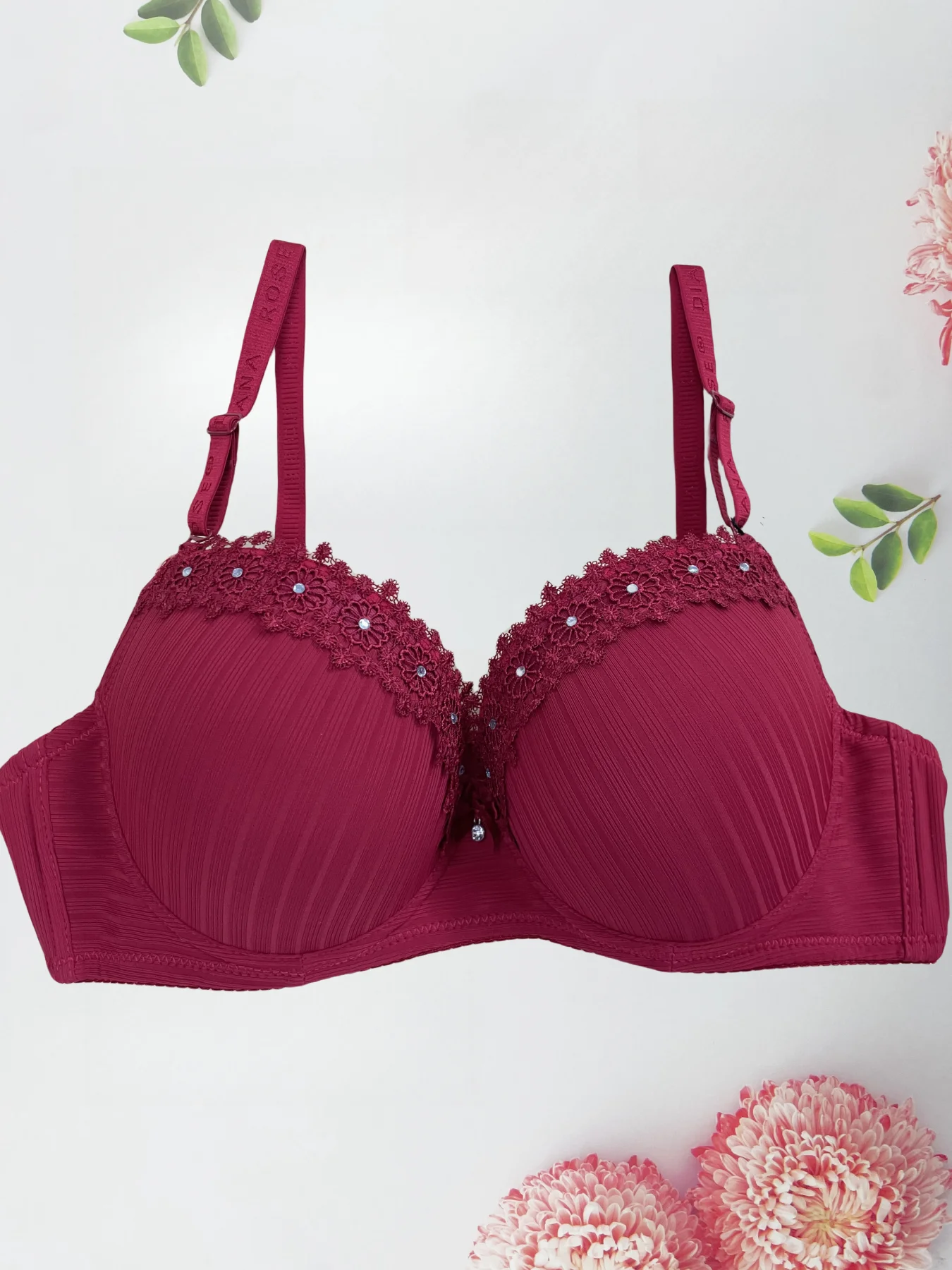 Copa-B-fruncido-soporte-superior-ropa-interior-c-moda-transpirable ...