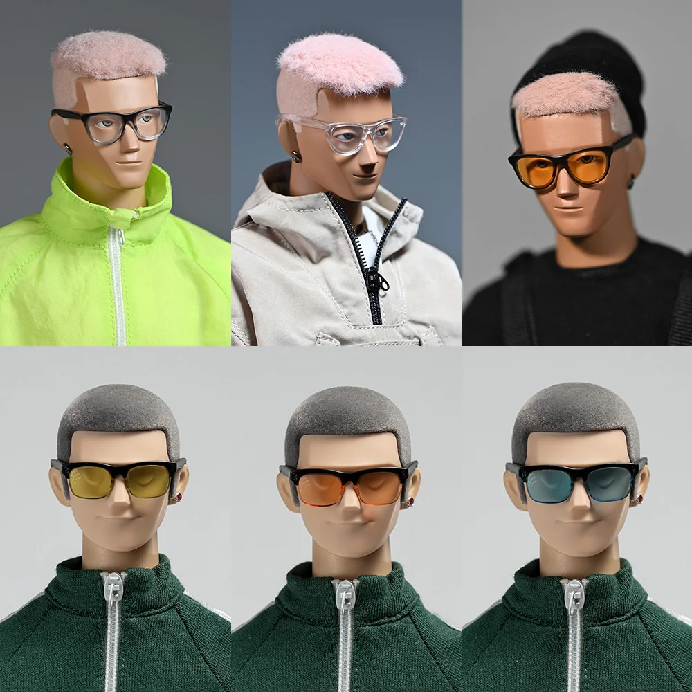 1-6-Scale-Scene-Accessories-Black-Transparent-Student-Glasses ...