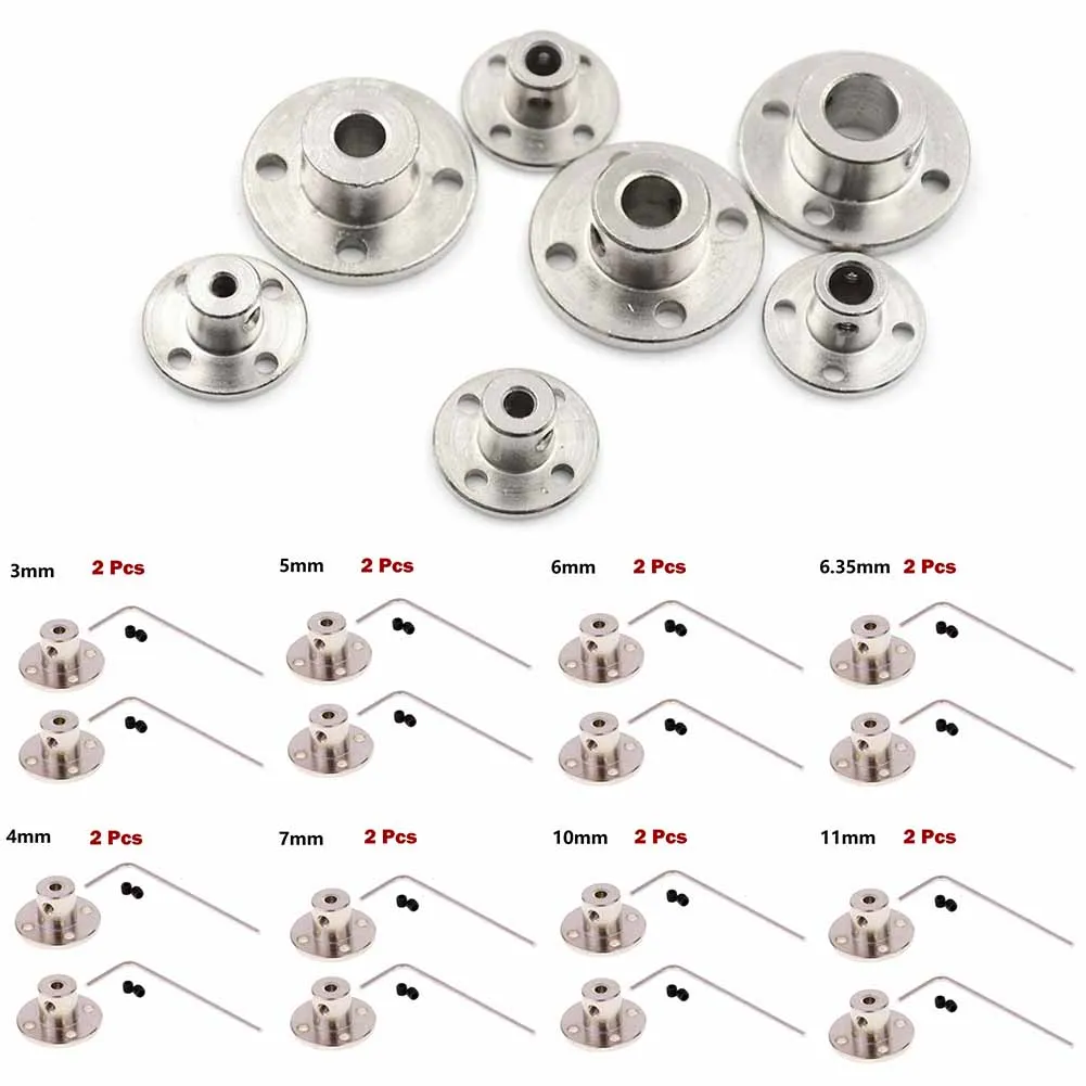 2 Flange Rigid Shaft Coupling Coupler Collar Clamp Bracket Motor Guide ...