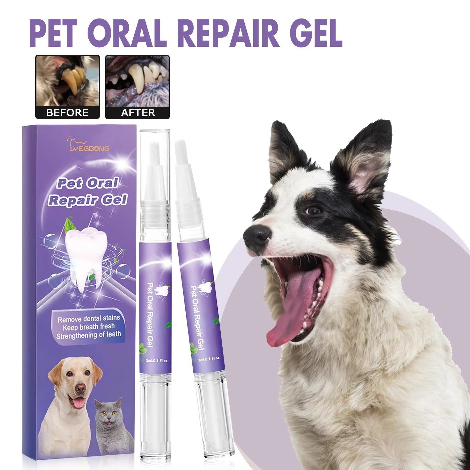 Pet-Oral-Repair-Gel-Deep-cleaning-of-dogs-and-cats-tooth-stains-and ...