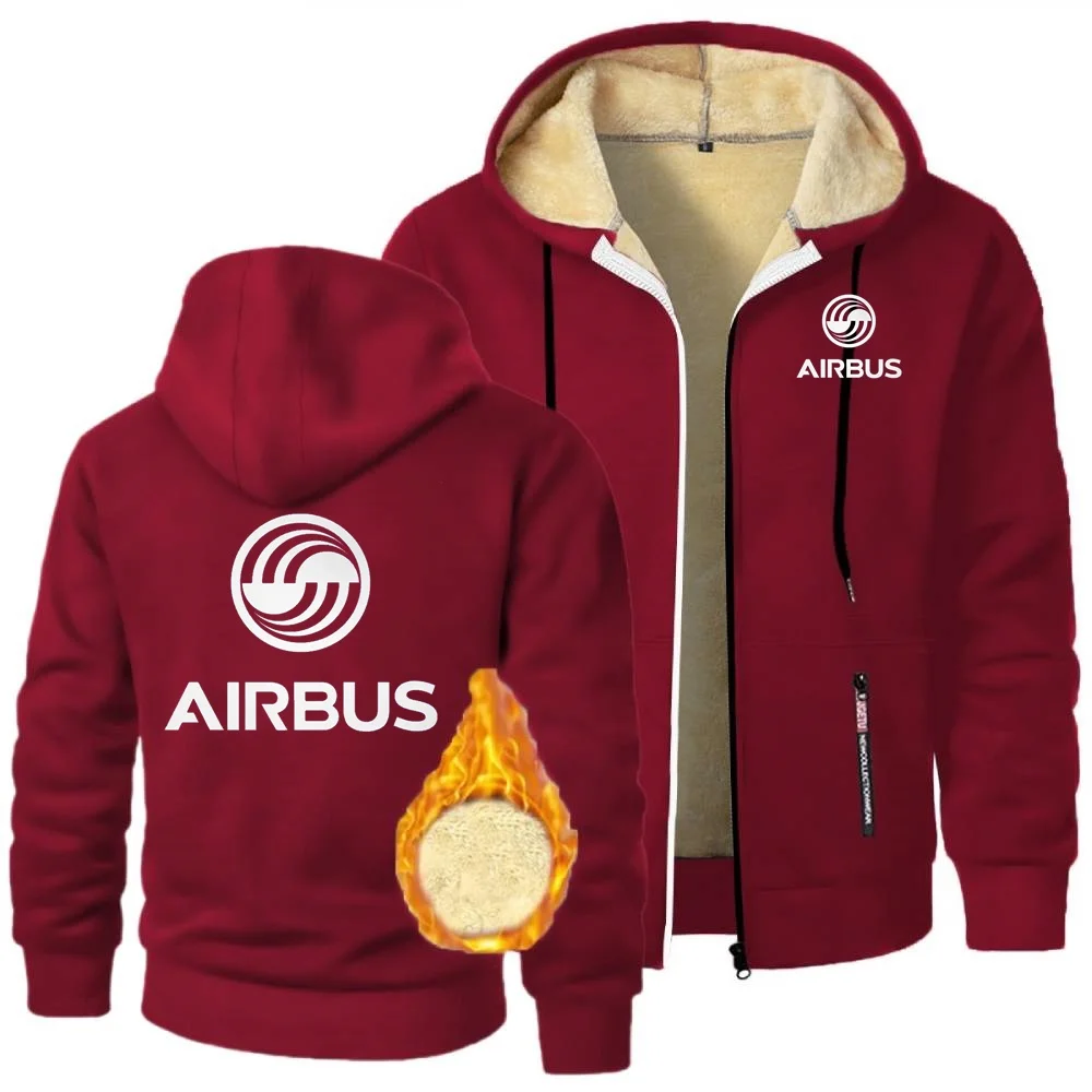 AIRBUS AVIATION Flight Hoodies Jacket Lambswool Fleece Sweatshirts ...