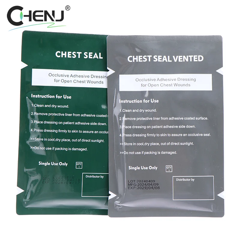 Portable-Square-Medical-Chest-Seal-Vented-Dressing-Bandage-First-Aid ...