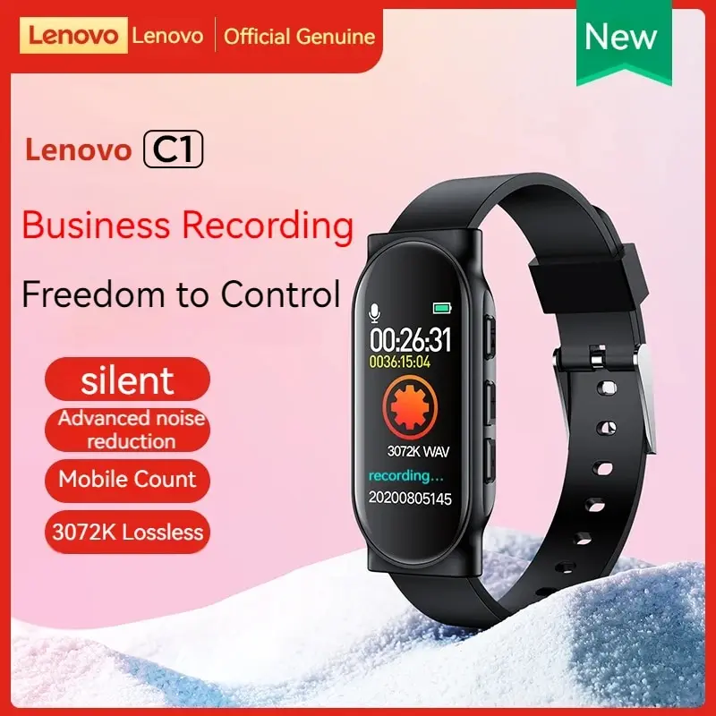 Lenovo-C1-Digital-Voice-Recorder-Watch-Wireless-Sport-Bracelet-HD-Noise ...