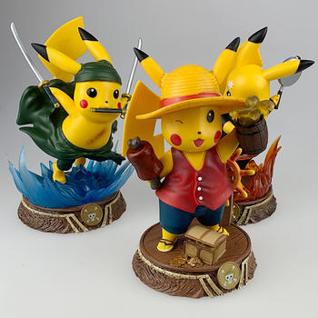 19cm Pokemon Pikachu Monkey D Luffy Roronoa Zoro | One piece ...