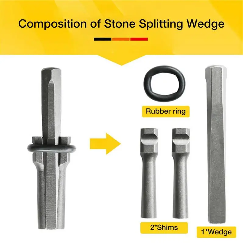 Rock-Splitting-Wedges-Stone-Wedge-Heavy-Duty-Stone-Splitting-Tools-For ...