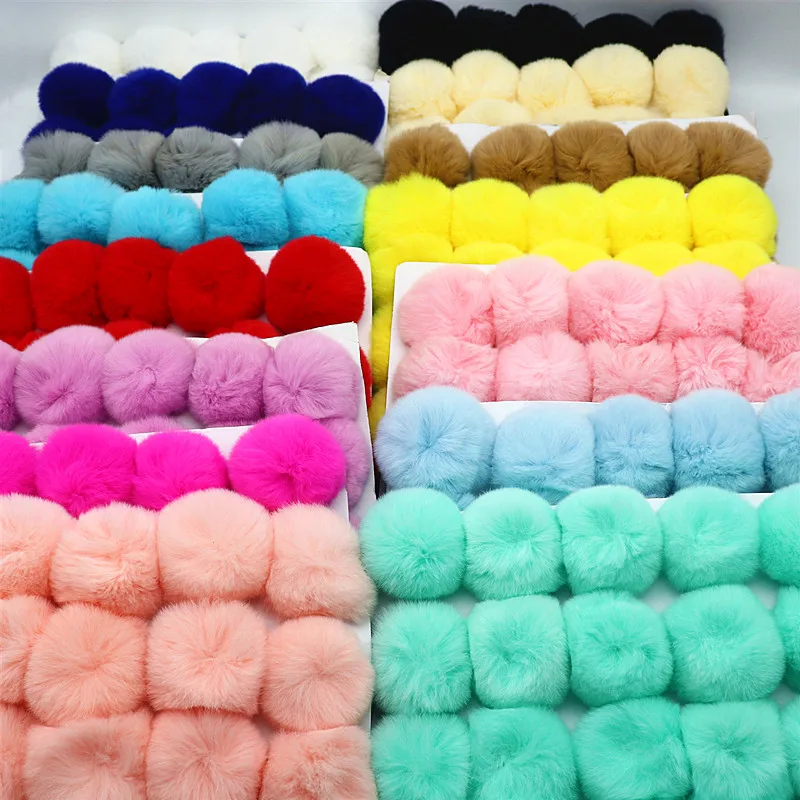 25pcs-Fluffy-Soft-Pom-Pom-6-Cm-8-Cm-Artificial-Plush-Pom-Diy-Keychain ...