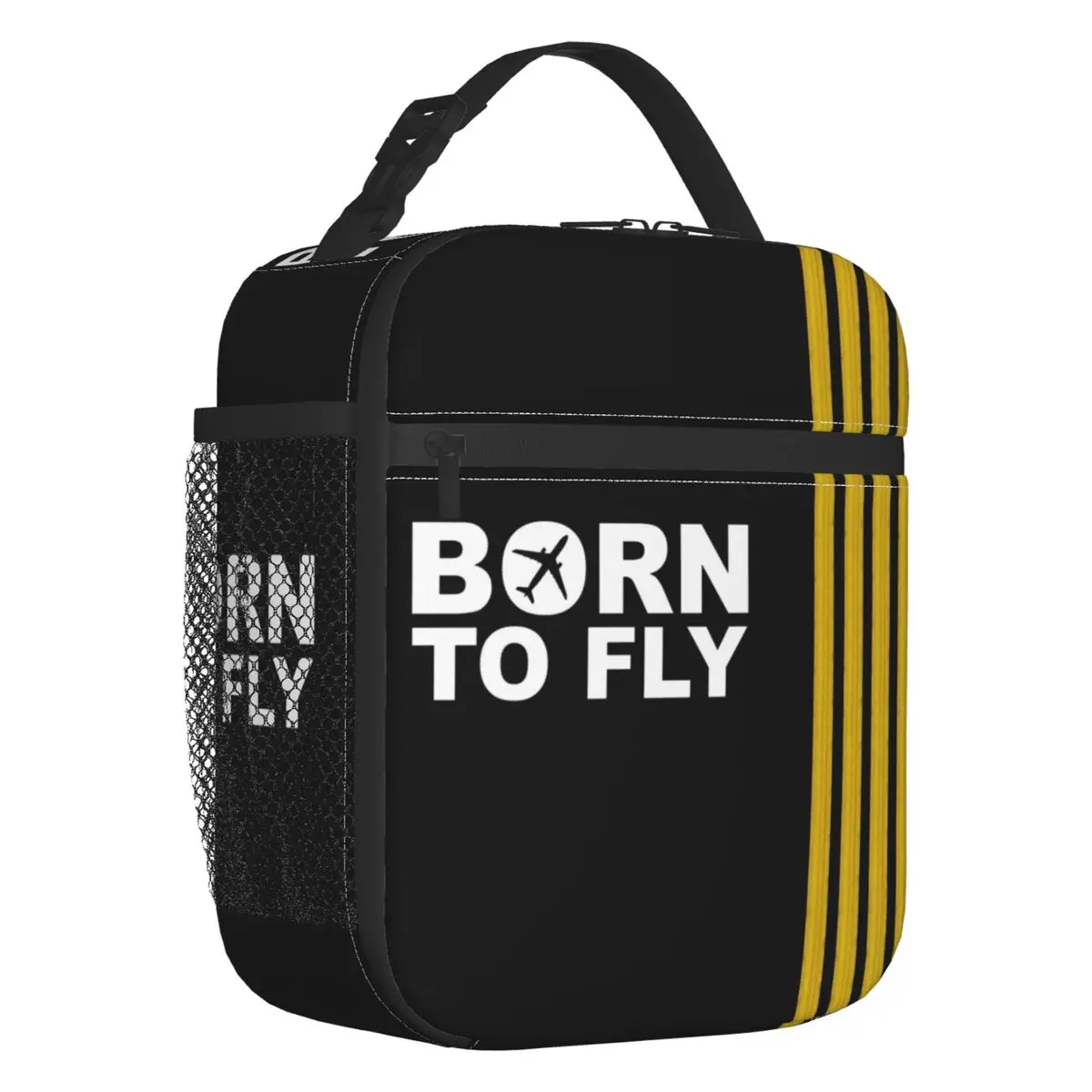 Born To Fly Captain Stripes Flight Pilot Lunch Boxes Multifunction ...