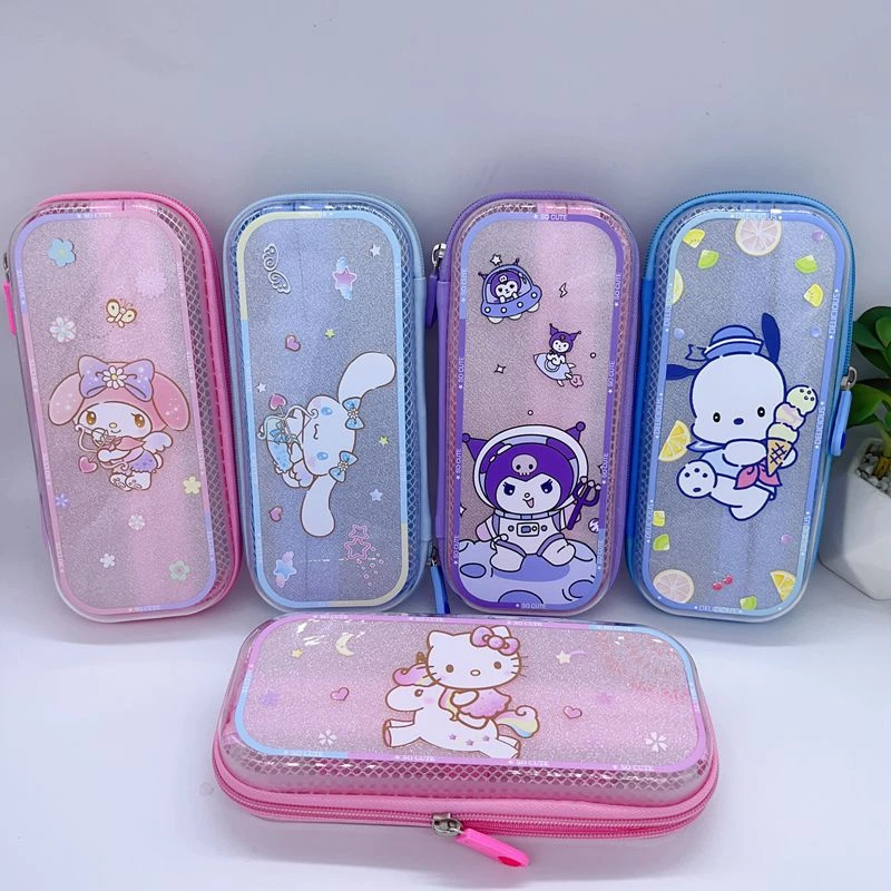 Sanrio Kawaii Pochacco Pencil Case Hello Kitty Kuromi Student Cartoon ...