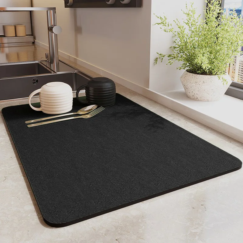 Absorbent-Mat-Dish-Drying-Mat-Non-Slip-Bar-Drain-Mat-Table-Kitchen ...