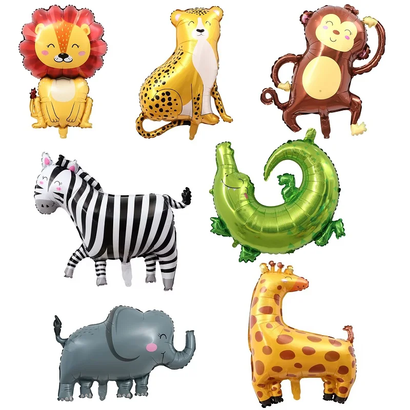 Large Animal Balloon Lion Zebra Elephant Giraffe Aluminum Foil Balloon ...