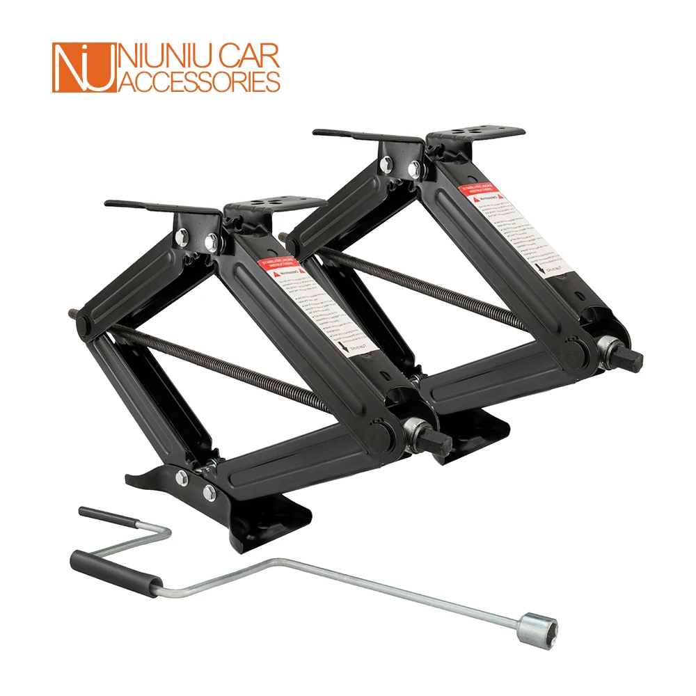 2PCS-RV-Camper-Scissor-Leveling-Jacks-Trailer-Stabilizer-Handle-Corner ...
