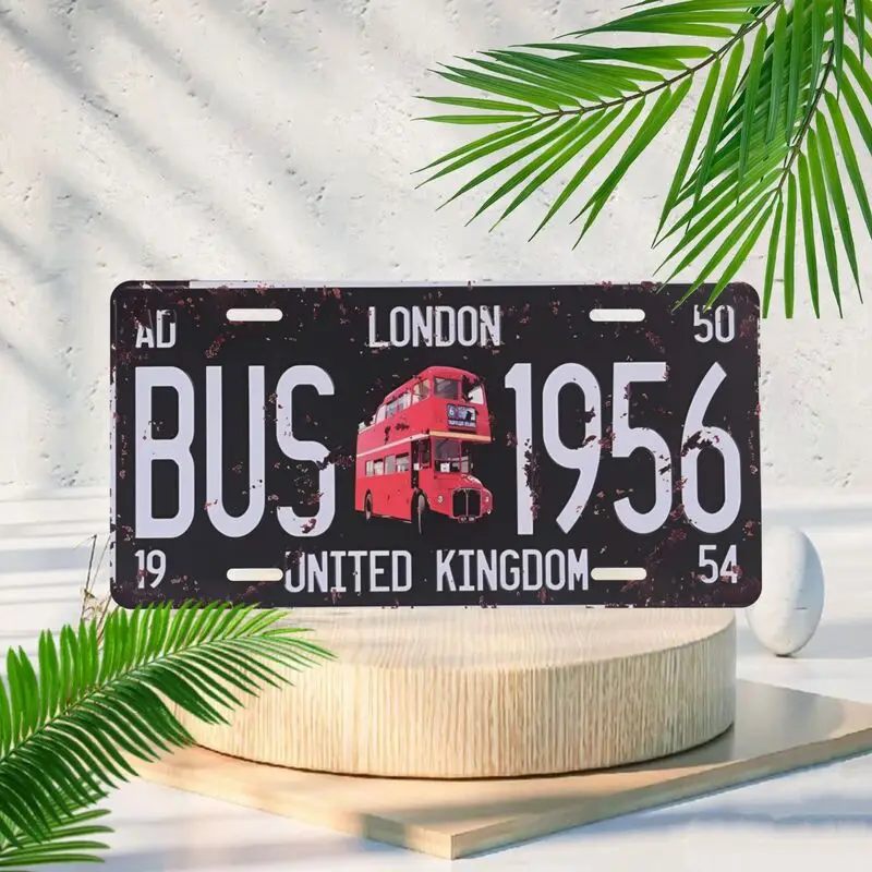 Vintage "LONDON" and "UNITED KINGDOM" decorative license plates, car ...