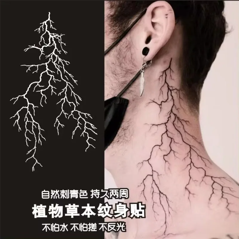 Tatuajes-falsos-de-rayos-duraderos-para-hombres-y-mujeres-tatuajes-de ...