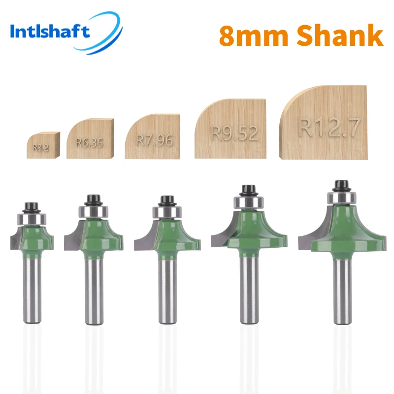 6mm-6-35mm-8mm-Shank-Corner-Rounding-Over-Router-Bit-With-Bearing-Wood ...