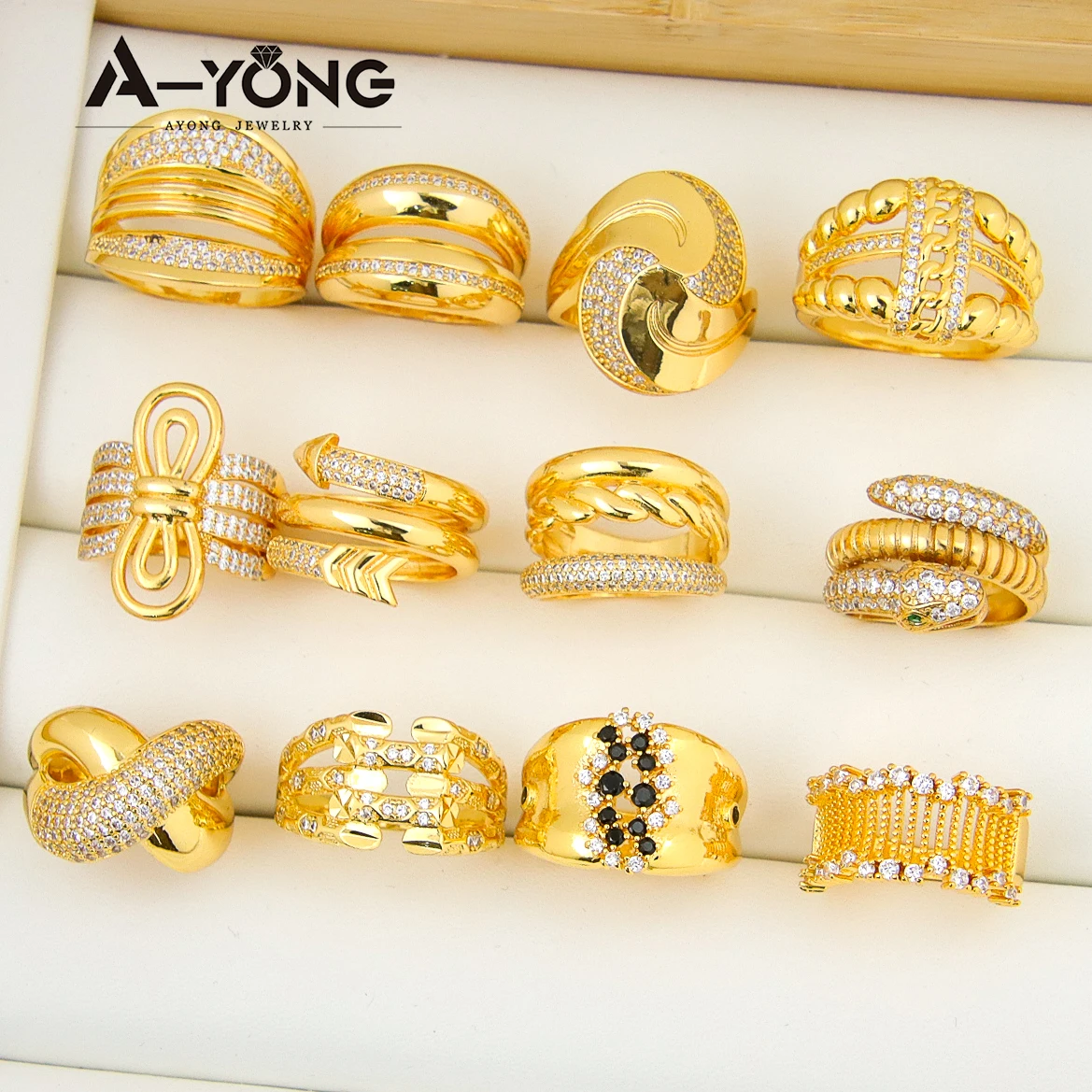 Luxury-Dubai-Gold-Color-Rings-18k-Gold-Plated-Fashion-Personality ...