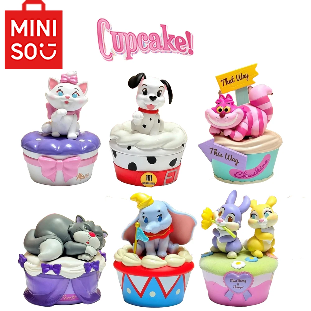 Original-Miniso-X-Disney-Cupcake-Kawaii-Model-Toys-Marie-Cat-Dumbo ...
