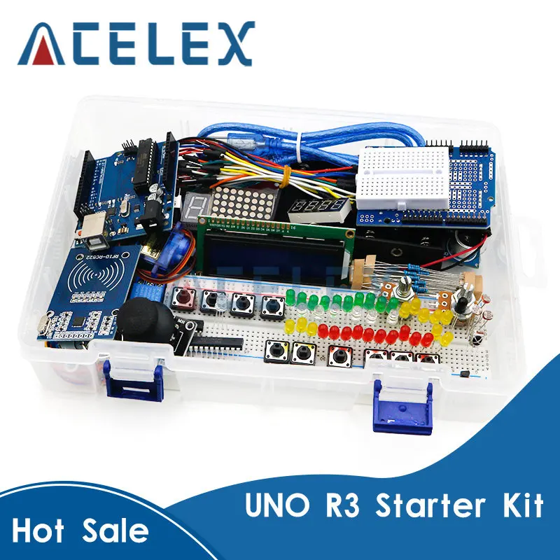 Starter-Kit-for-arduino-Uno-R3-Uno-R3-Breadboard-and-holder-Step-Motor ...