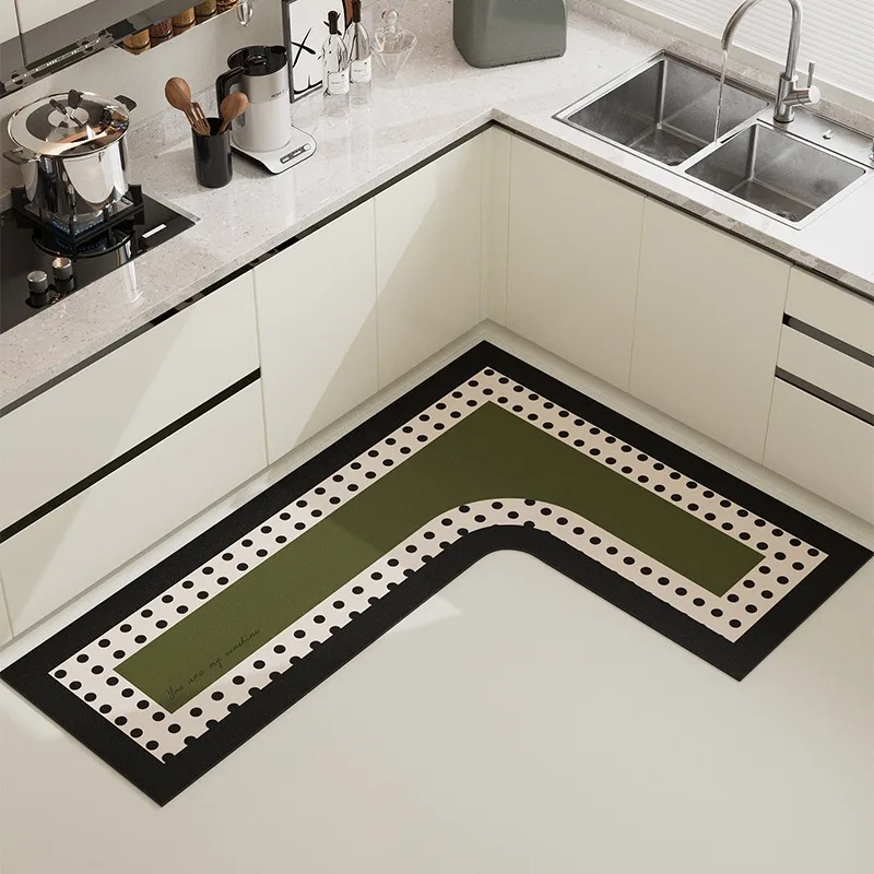 L-Shape-Kitchen-Carpets-Corner-Non-slip-Waterproof-Stain-Resistant-PVC ...