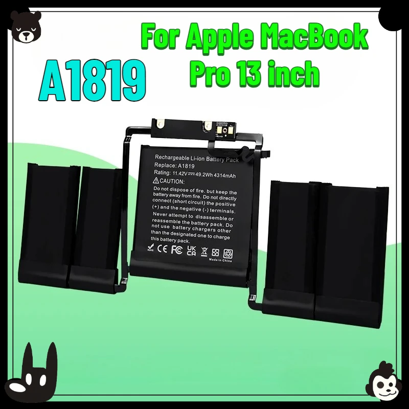 A1819 A1706 Laptop Battery for Apple MacBook Pro 13 Inch MLH12LL/A ...