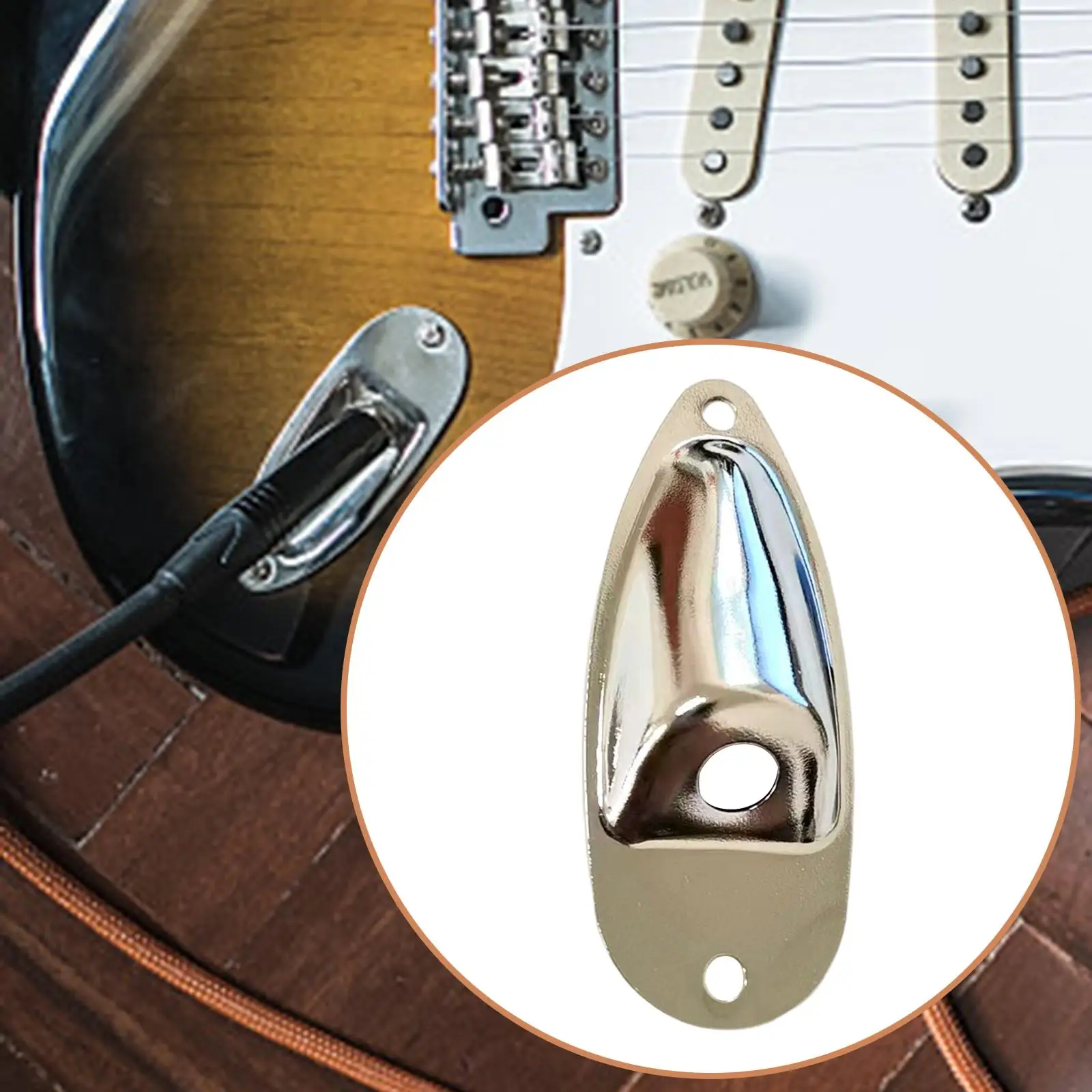 Guitar Recessed Output Jackplate Thick Metal Socket Plate for Electric ...